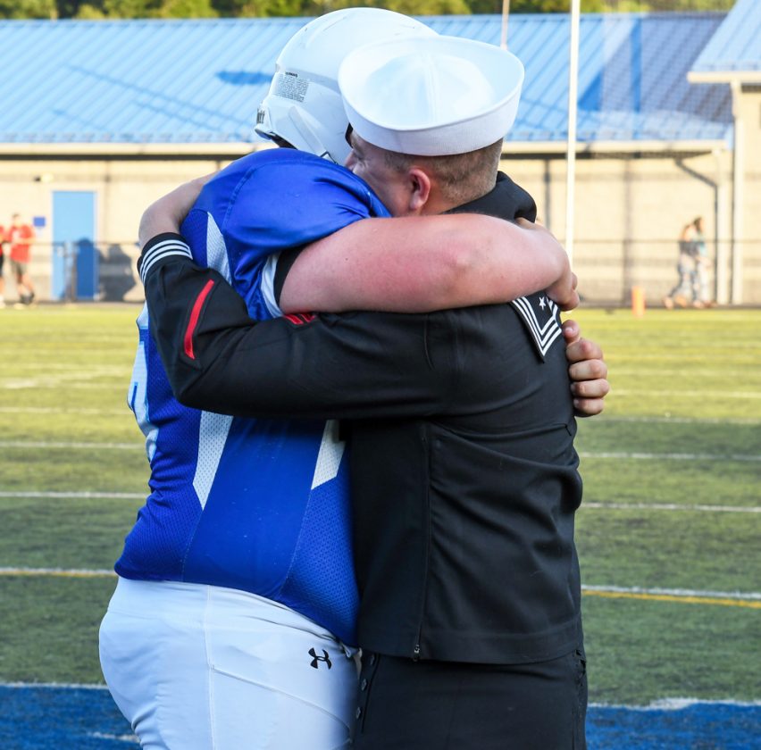 CM football player gets surprise as big brother shows up at game | News ...